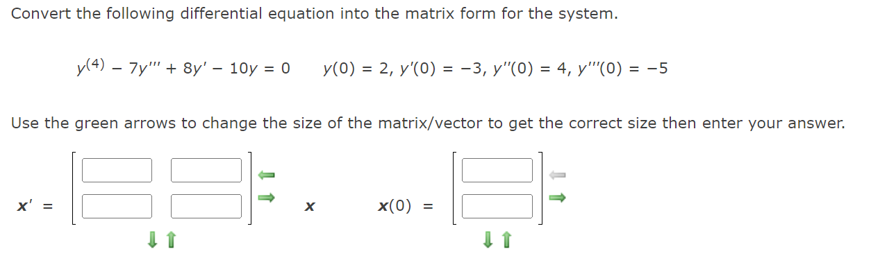 Solved Convert the following differential equation into the | Chegg.com