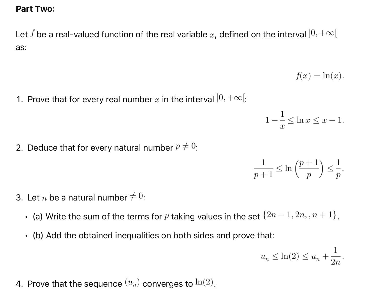 Solved Part Two:Let f ﻿be a real-valued function of the real | Chegg.com