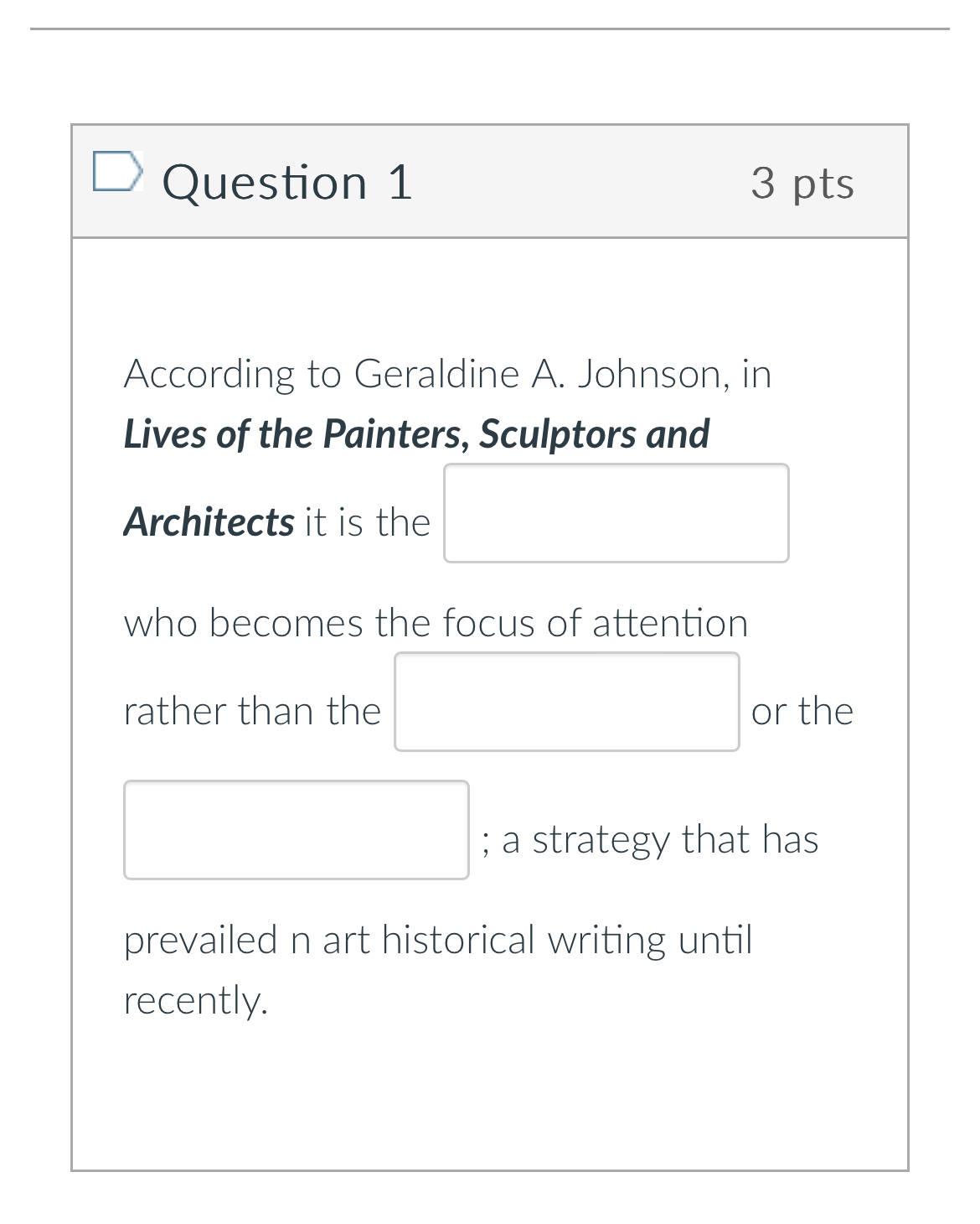 Solved Question 13 ﻿ptsAccording to Geraldine A. ﻿Johnson, | Chegg.com