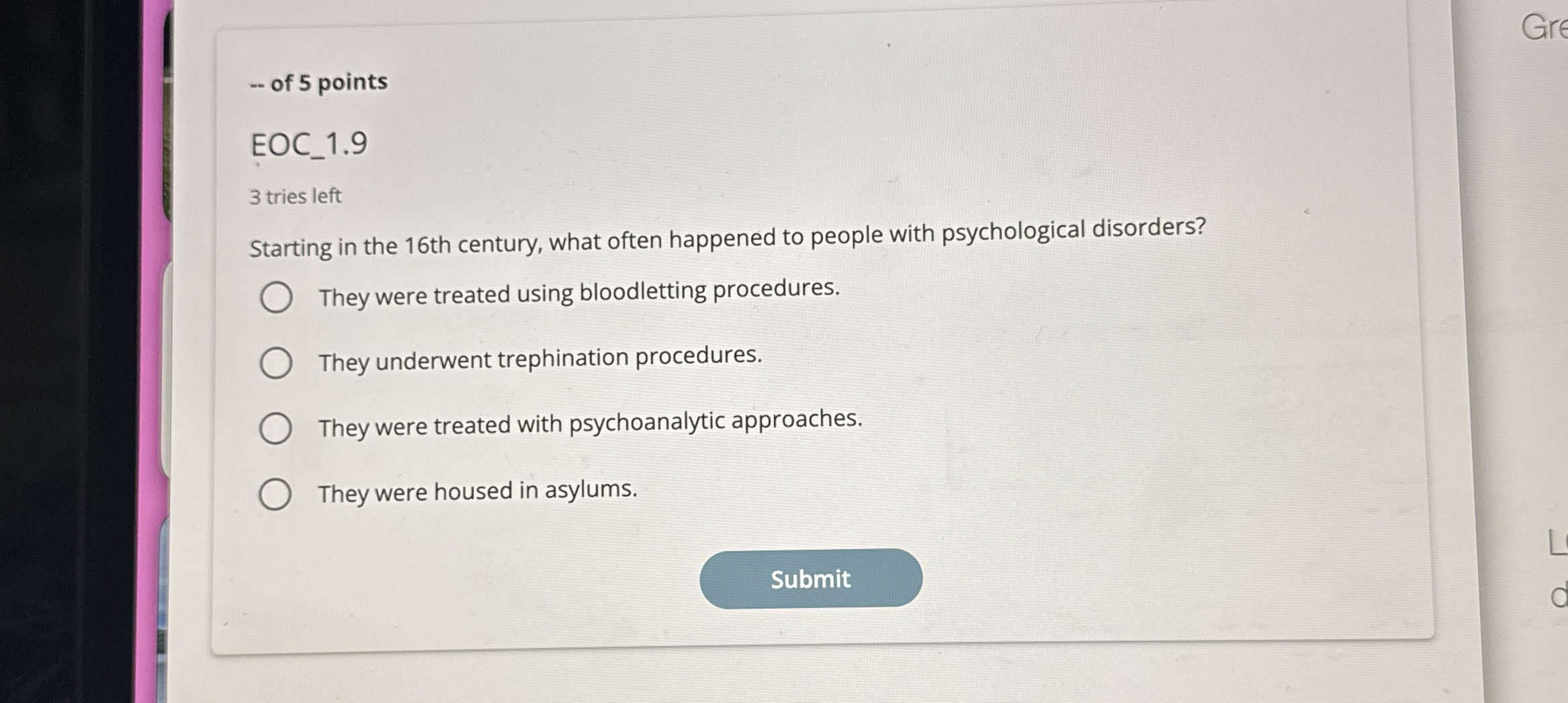 Solved Question 8 ﻿of 20-- ﻿of 5 ﻿pointsEOC_1.83 ﻿tries | Chegg.com