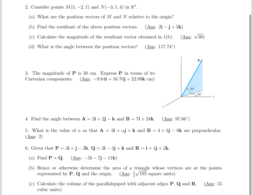 Solved Consider points M(5,-2,1) ﻿and N(-3,1,4) ﻿in R3.(a) | Chegg.com