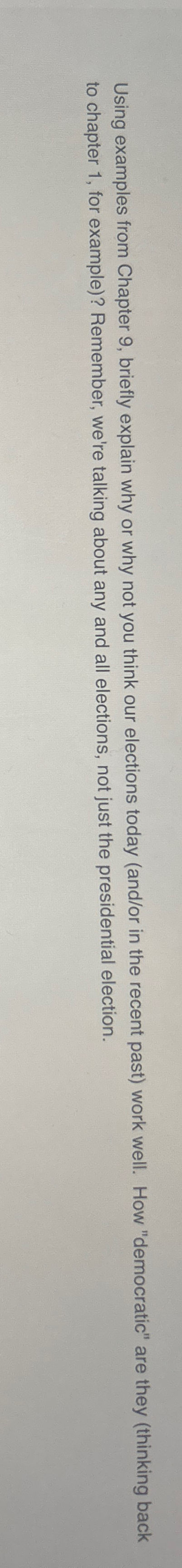 Using examples from Chapter 9, ﻿briefly explain why | Chegg.com