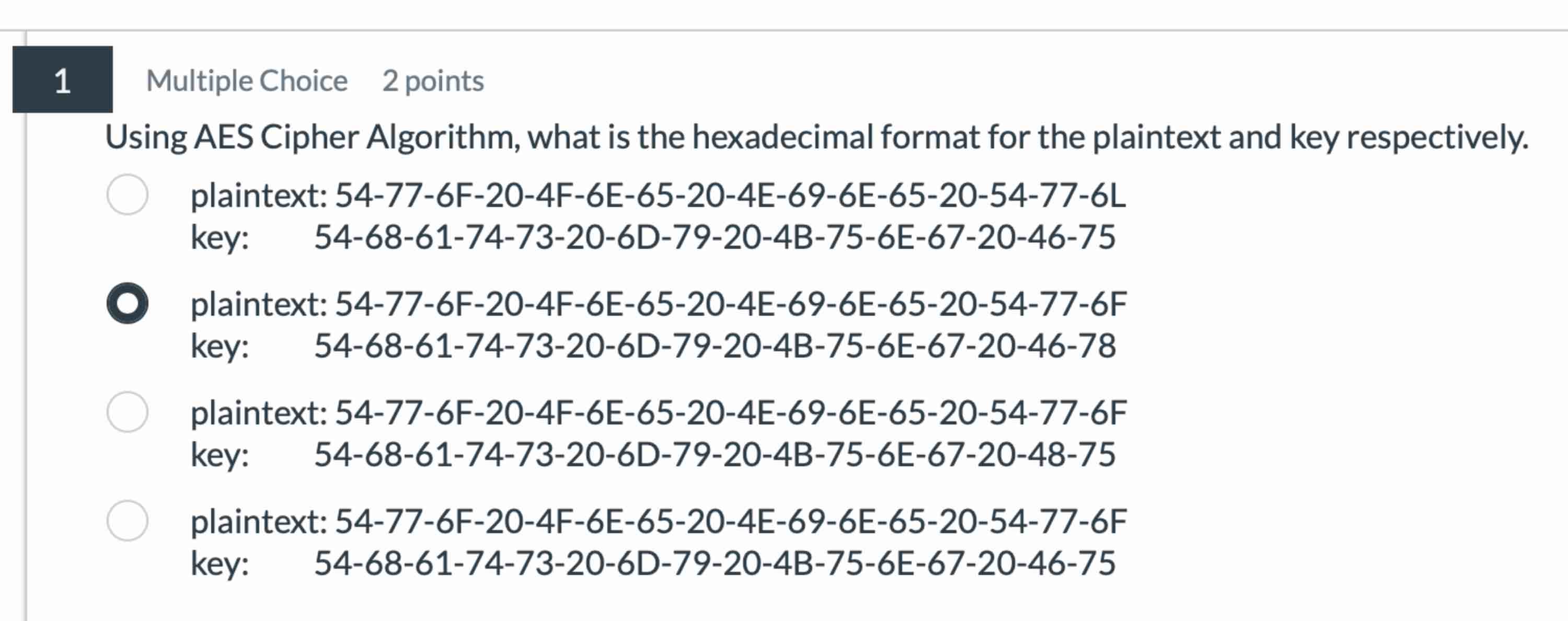 Solved by an EXPERT Using AES Cipher Algorithm, what is ﻿the hexadecimal | Chegg.com