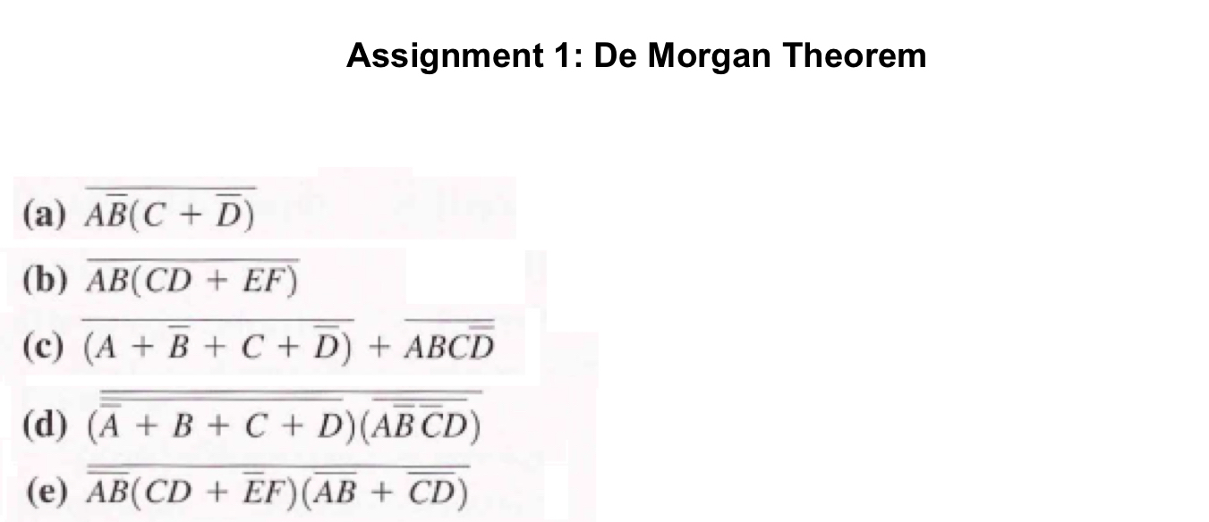 Solved De Morgan | Chegg.com