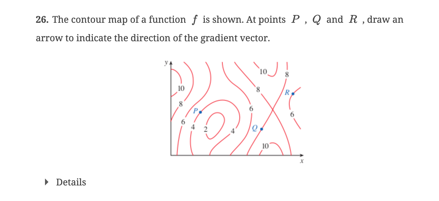 [Solved]: (26) The contour map of function f is shown. At po