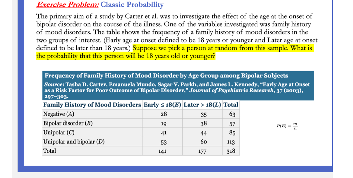 Solved Exercise Problem: Classic ProbabilityThe primary aim | Chegg.com