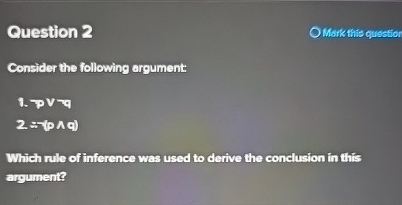 Solved Question 2Mark this questiorConsider the following | Chegg.com