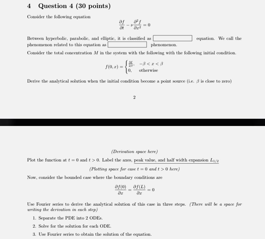 Solved 4 ﻿Question 4 ( 30 ﻿points)Consider the following | Chegg.com