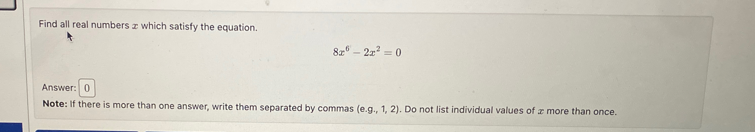 Solved Find all real numbers x ﻿which satisfy the | Chegg.com