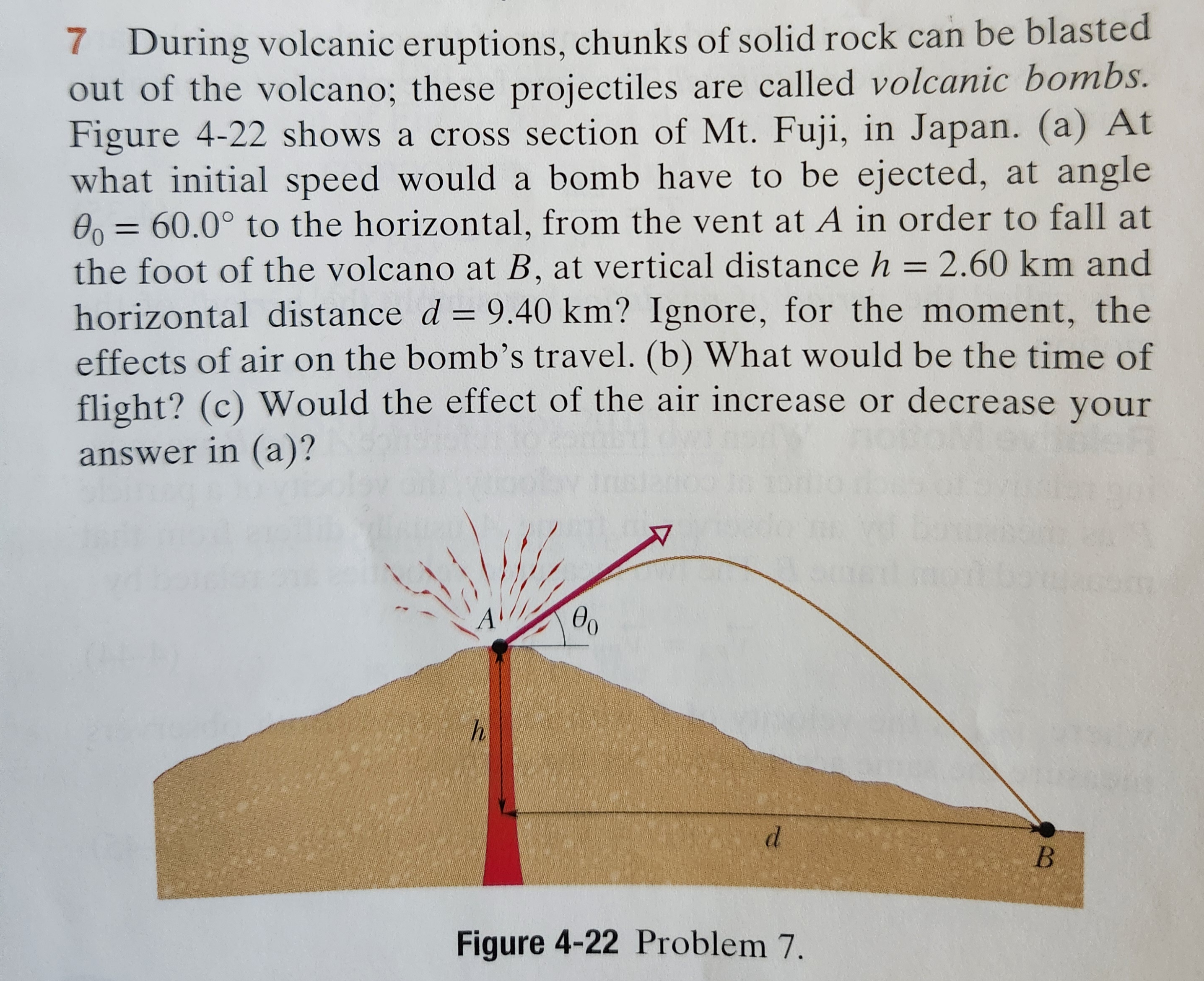 Solved 7 ﻿During volcanic eruptions, chunks of solid rock | Chegg.com