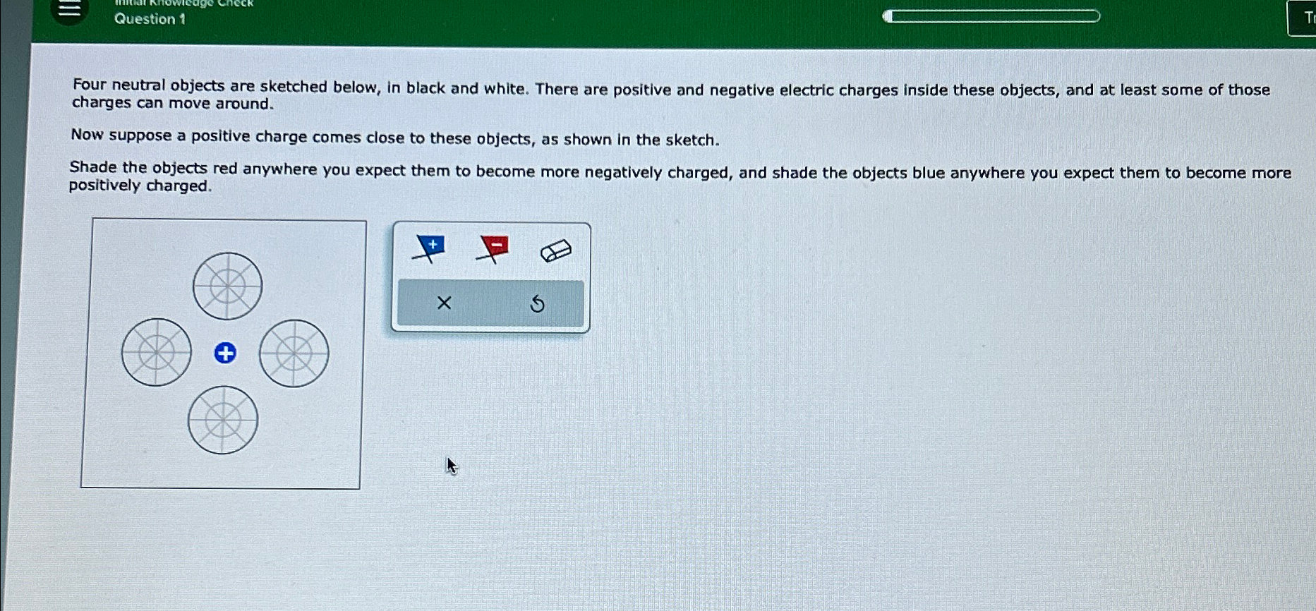 Solved Question 1 ﻿Four neutral objects are sketched below, | Chegg.com
