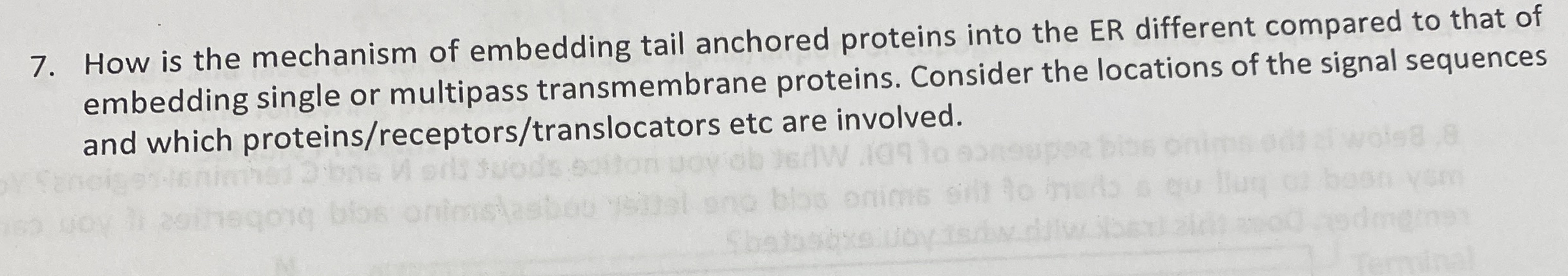 Solved How is the mechanism of embedding tail anchored | Chegg.com