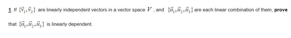 Solved If {vec(v)1,vec(v)2} ﻿are linearly independent | Chegg.com