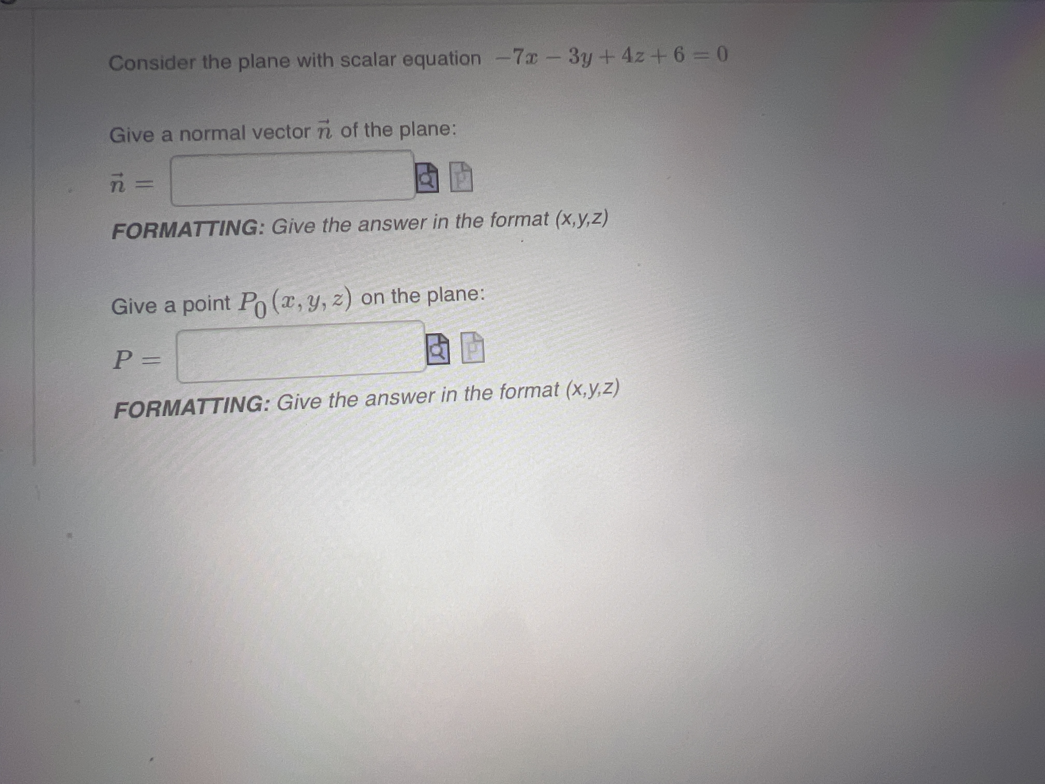 code class="asciimath">Consider the plane with scalar | Chegg.com