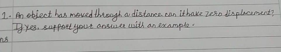 Solved An object has moved through a distance can it have | Chegg.com