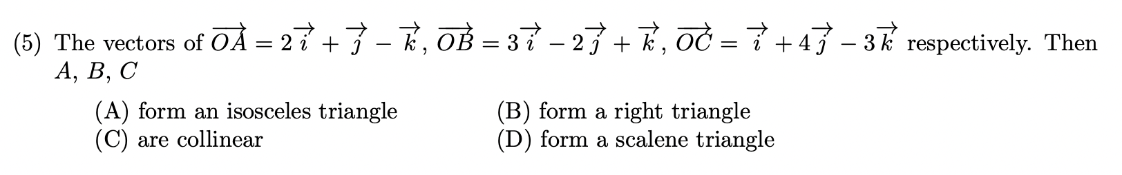 Solved (5) ﻿The vectors of | Chegg.com