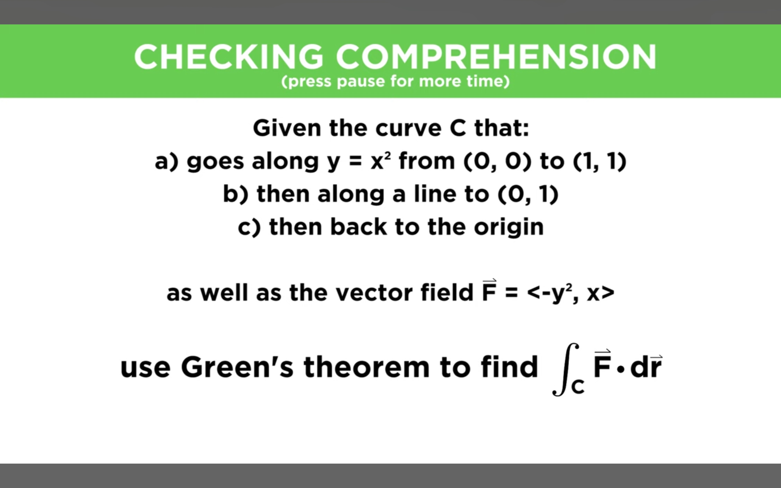 Solved CHECKING COMPREHENSION (press pause for more time) | Chegg.com
