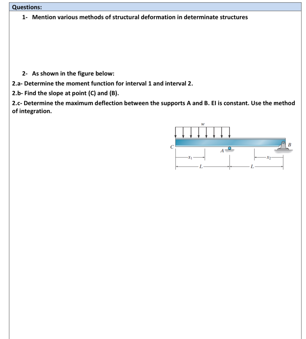 Solved Stucture analysis 1Please solve it correctly and on a | Chegg.com