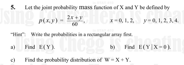 Solved code class="asciimath">Let the joint probability mass | Chegg.com