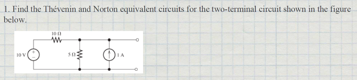 Solved Find the Thévenin and Norton equivalent circuits for | Chegg.com