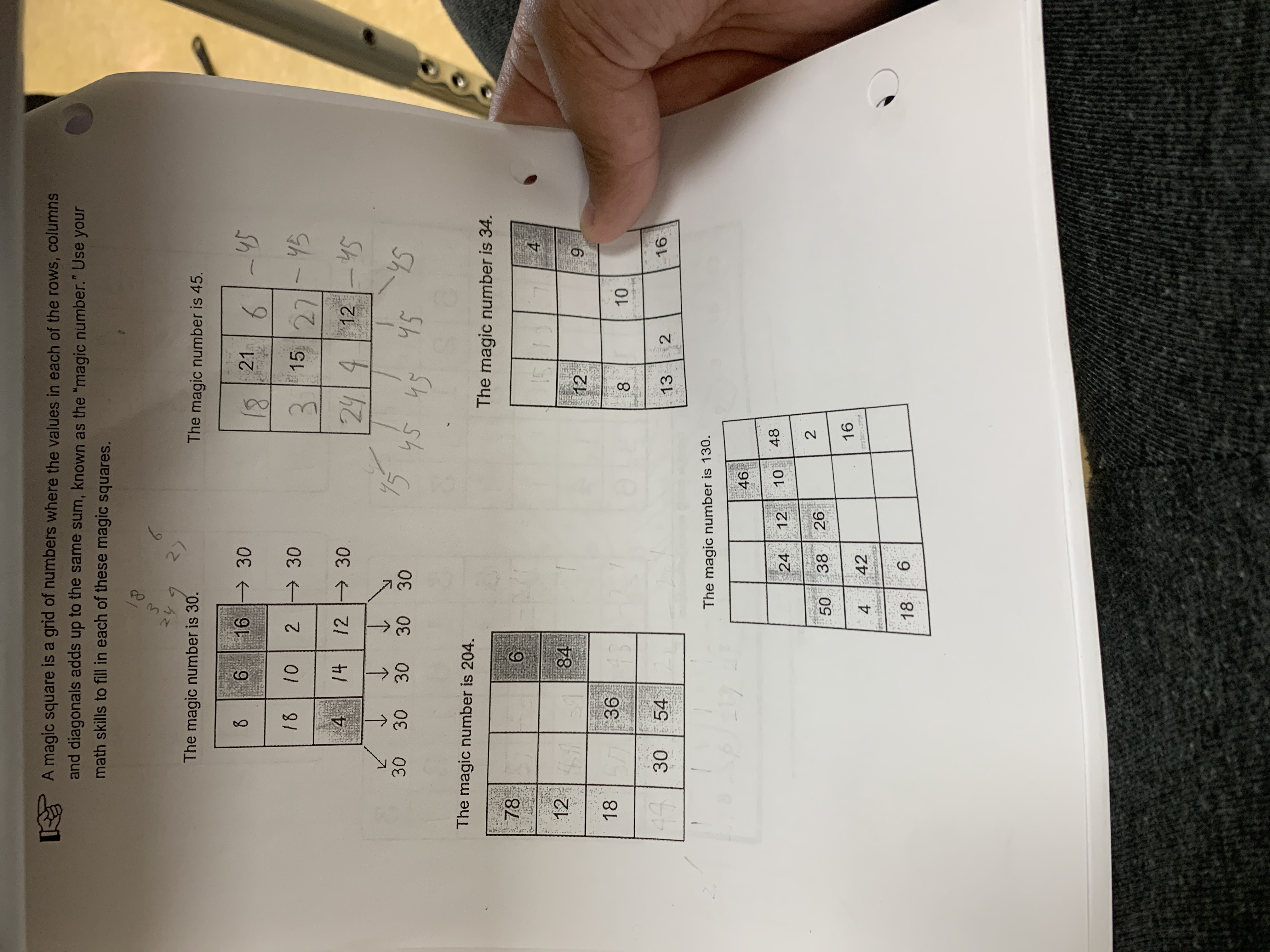 Solved A magic square is a grid of numbers where the values | Chegg.com