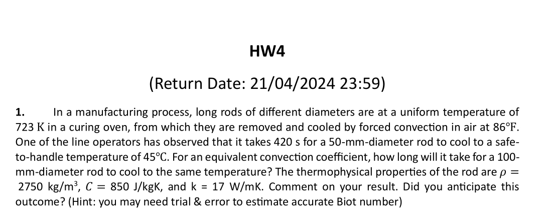 Solved HW4(Return Date: 21/04/2024 23:59)In a manufacturing | Chegg.com