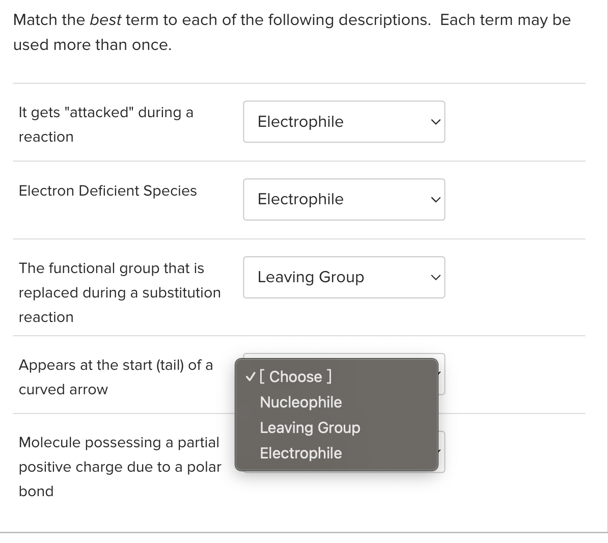 Solved used more than once. It gets "attacked" during a | Chegg.com