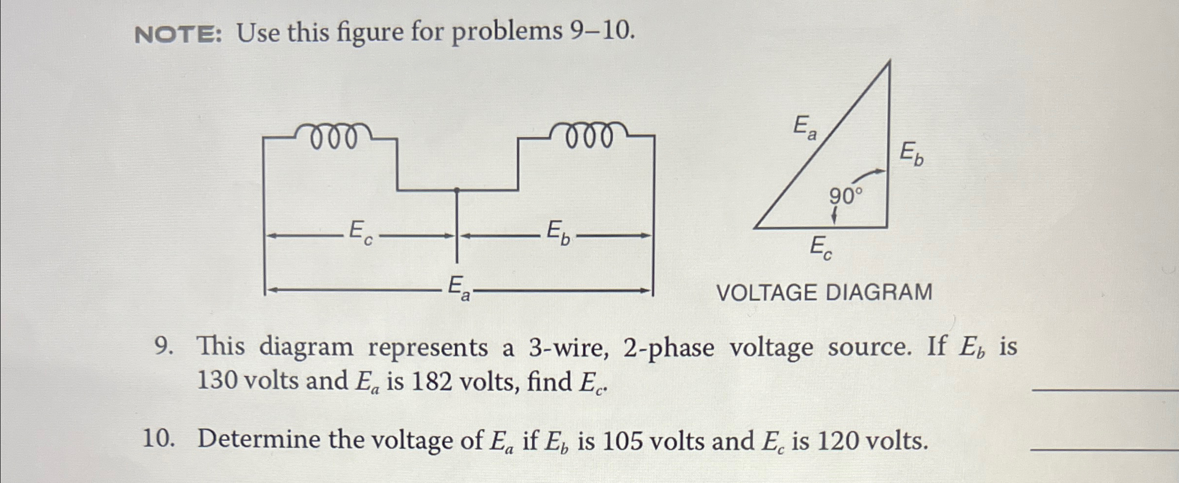 Solved NOTE: Use this figure for problems 9-10. ﻿VOLTAGE | Chegg.com