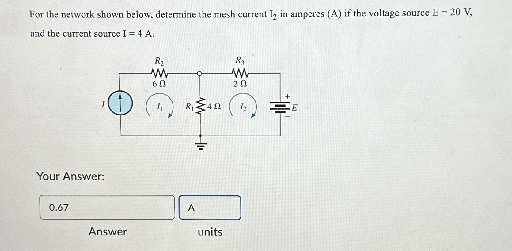 Solved For the network shown below, determine the mesh | Chegg.com