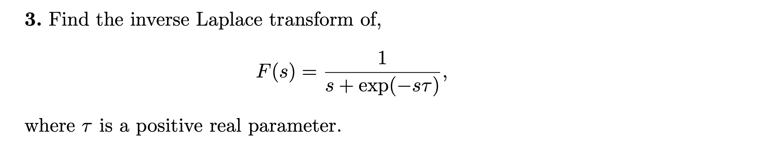 Solved Find the inverse Laplace transform | Chegg.com