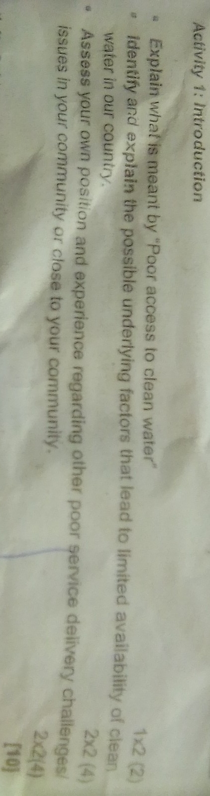 Solved Activity 1: Introduction "Explain what is meant by | Chegg.com