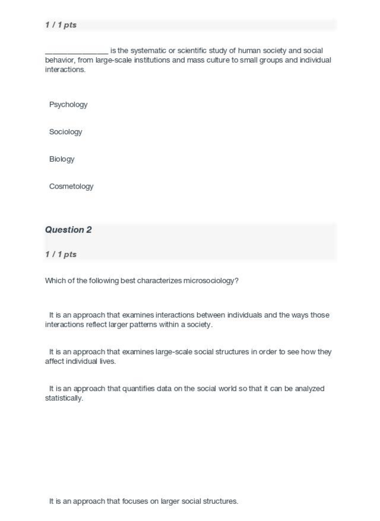 Solved 11 ﻿ptsis the systematic or scientific study of human | Chegg.com