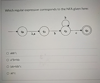 Solved Which regular expression corresponds to the NFA given | Chegg.com