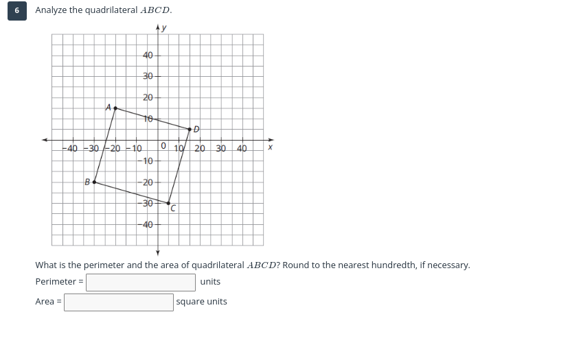 Solved 6 ﻿Analyze the quadrilateral ABCD. What is the | Chegg.com