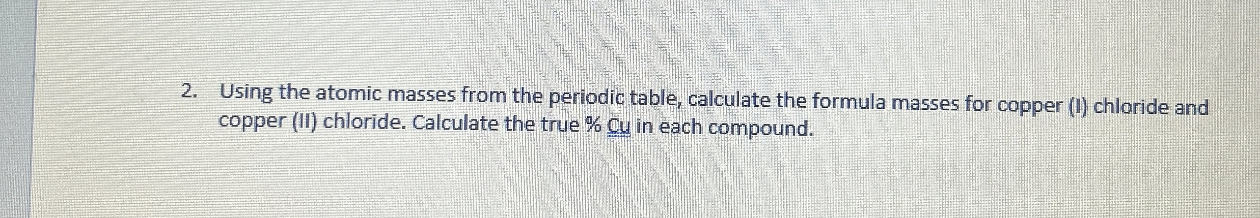 Solved Using the atomic masses from the periodic table, | Chegg.com
