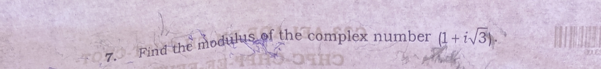 Solved Find the modulus of the complex number (1+i32). | Chegg.com