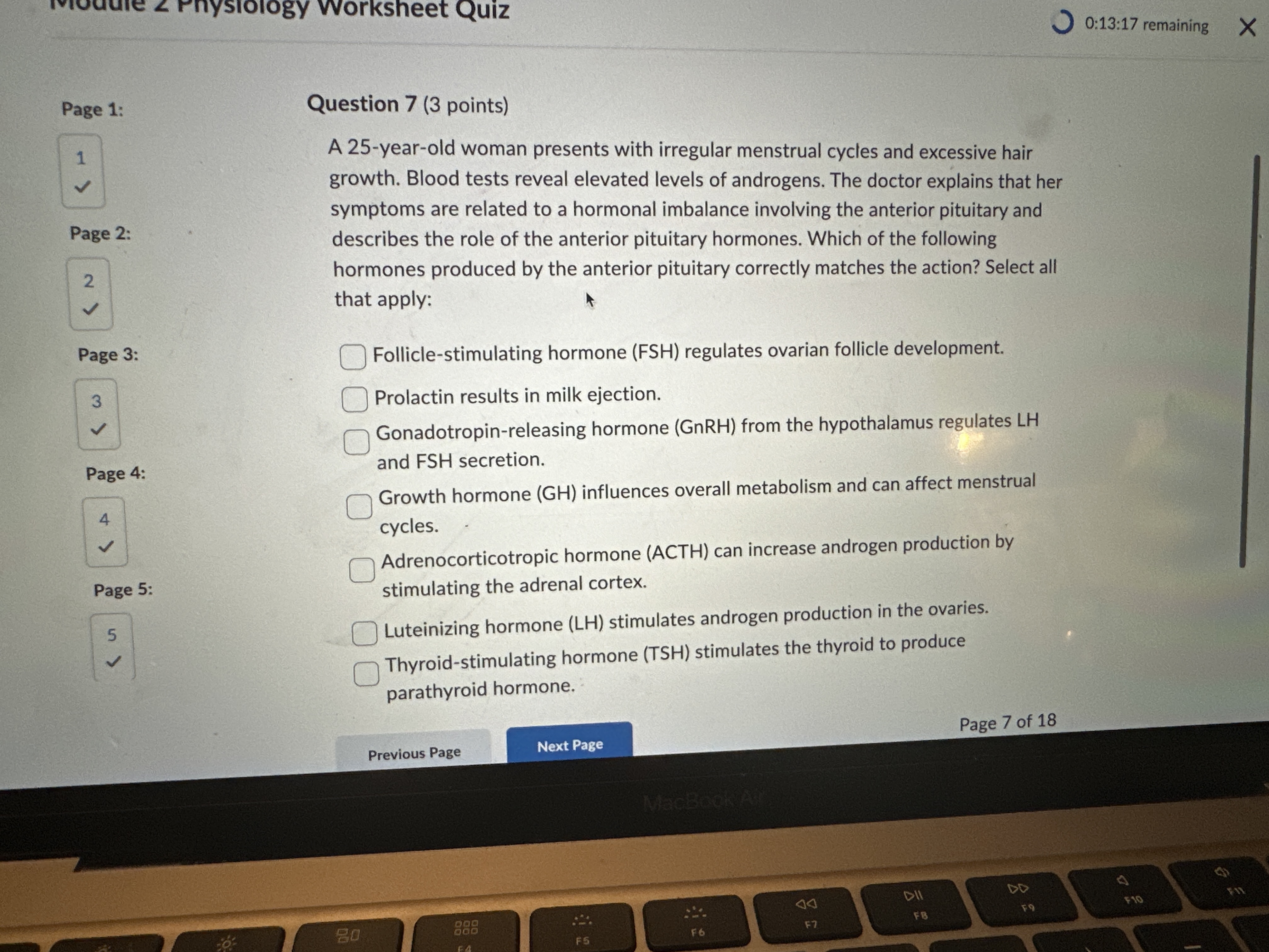 Solved Question 7 (3 ﻿points) ﻿A 25-year-old woman presents | Chegg.com