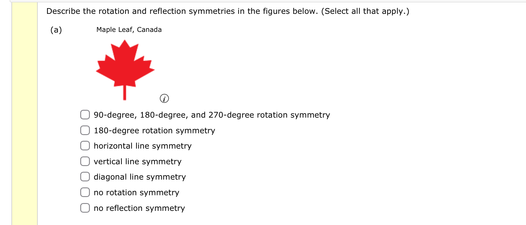 Solved Describe The Rotation And Reflection Symmetries In