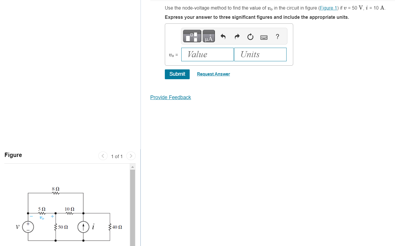 Solved Use The Node Voltage Method To Find The Value Of Vo