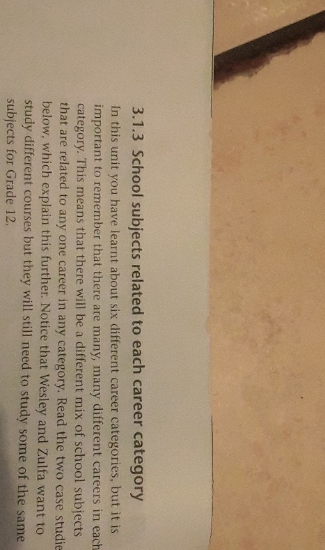 Solved 3.1.3 ﻿School subjects related to each career | Chegg.com