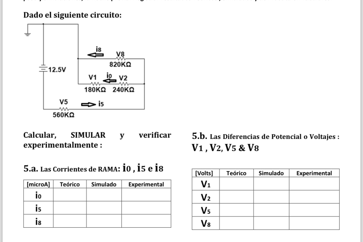 Solved Dado el siguiente circuito:Calcular, SIMULAR y | Chegg.com