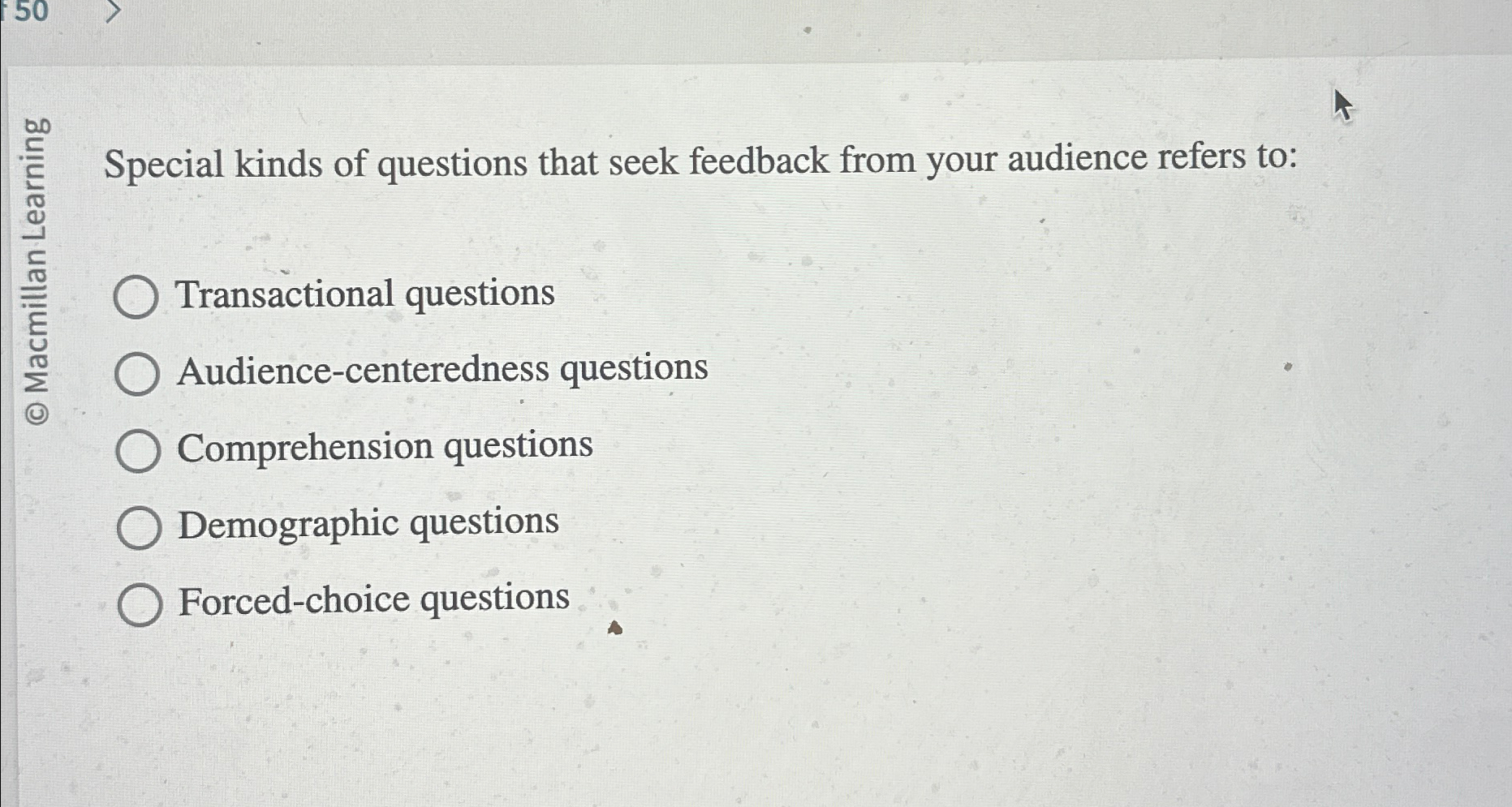 Solved Special kinds of questions that seek feedback from | Chegg.com