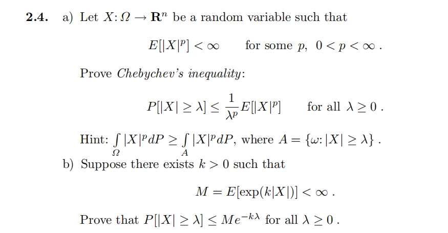 Solved code class="asciimath">2.4. ﻿ax:\Omega ->R^(n) ﻿be a | Chegg.com
