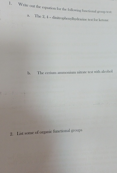 Solved Write out the equation for the following functional | Chegg.com