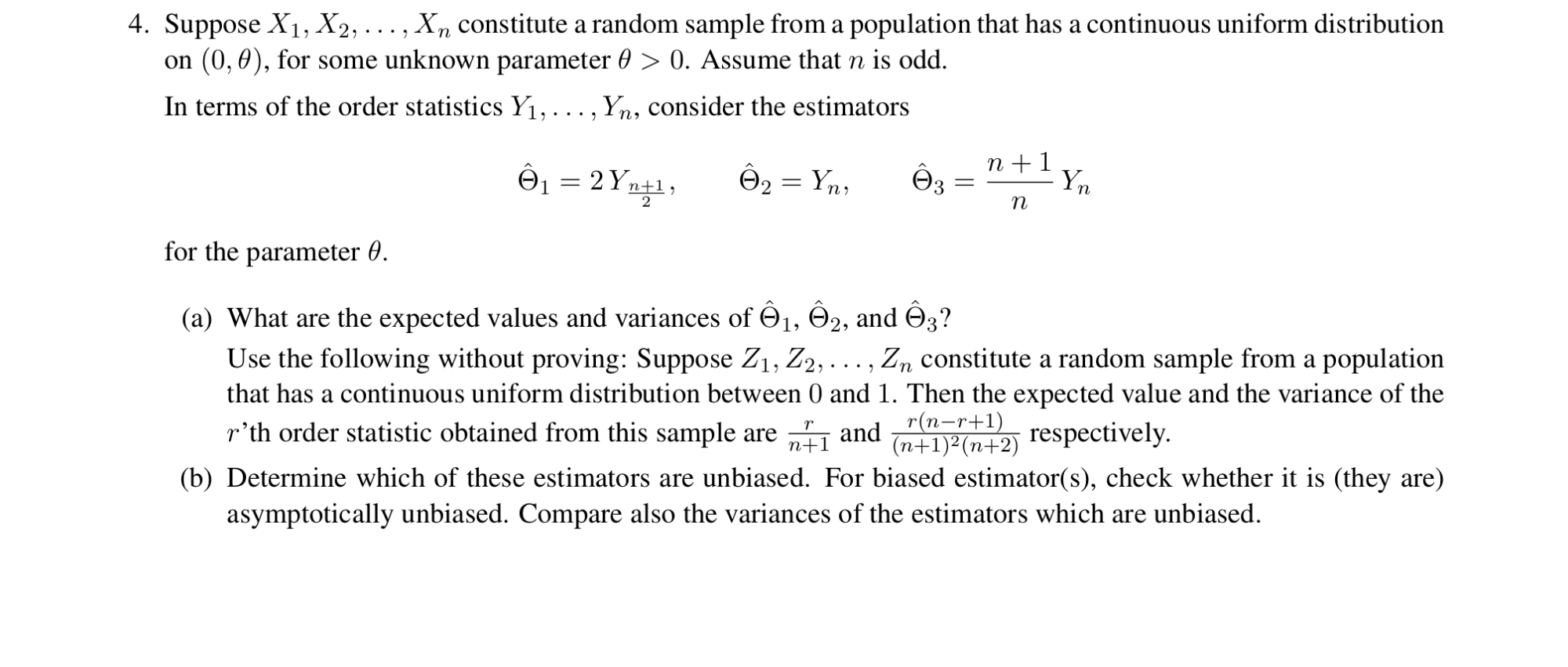 Solved Suppose x1,x2,dots,xn ﻿constitute a random sample | Chegg.com