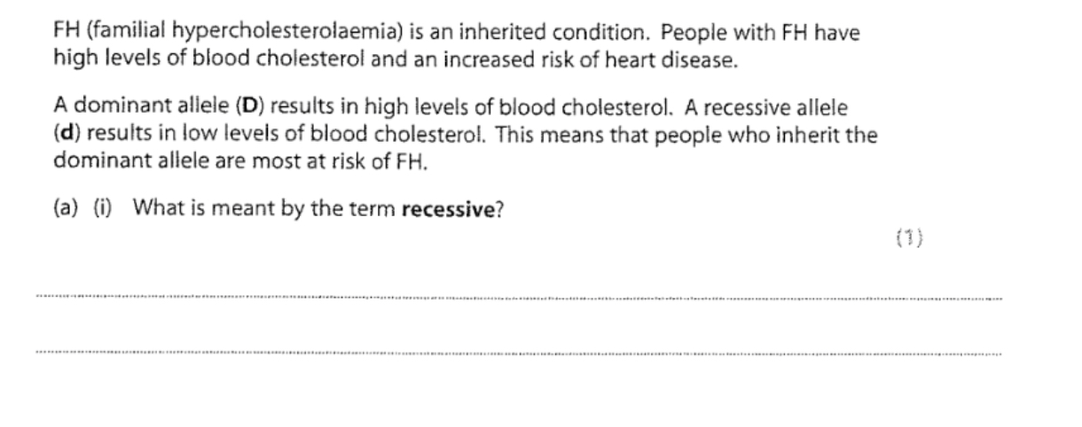 Solved FH (familial hypercholesterolaemia) ﻿is an inherited | Chegg.com