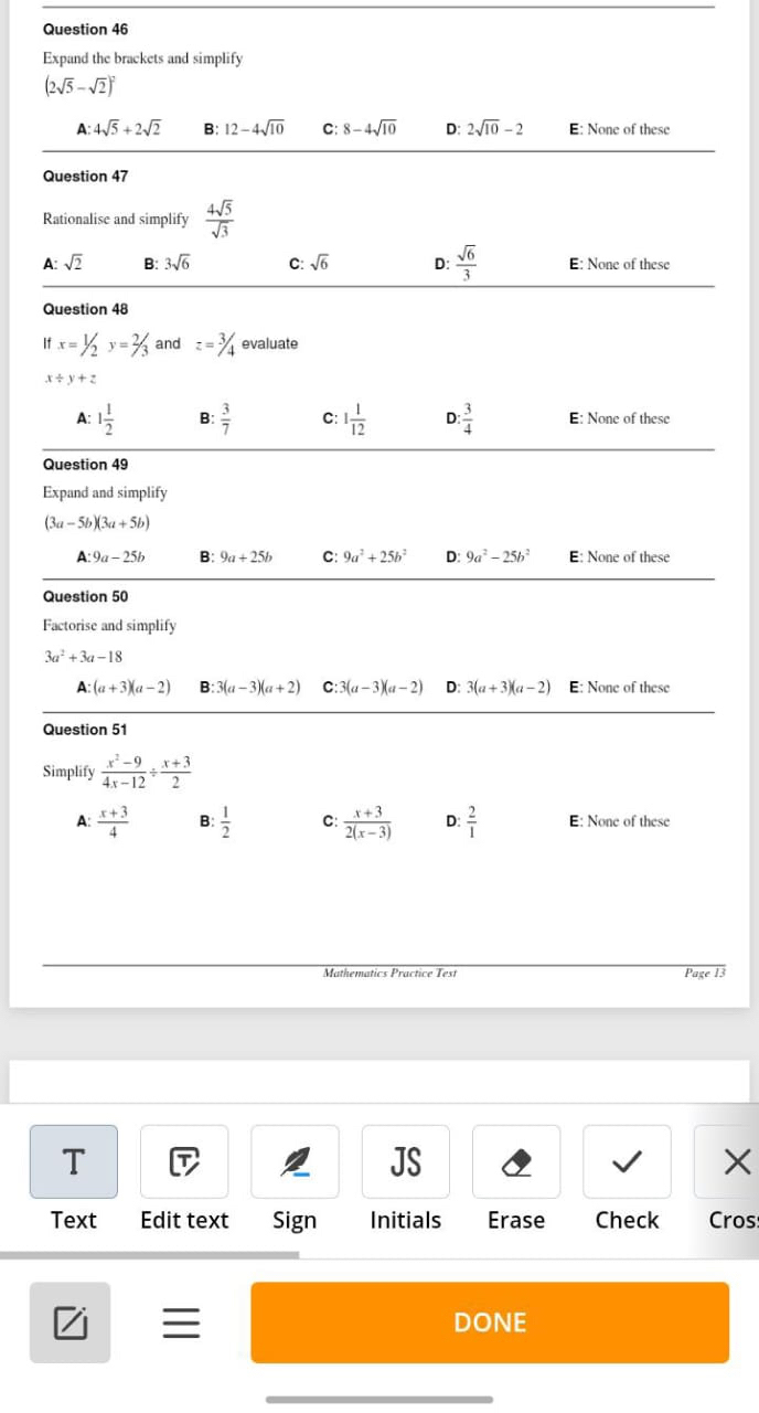 Solved code class="asciimath">Question 46 ﻿Expand the | Chegg.com