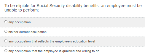 Solved To be eligible for Social Security disability | Chegg.com