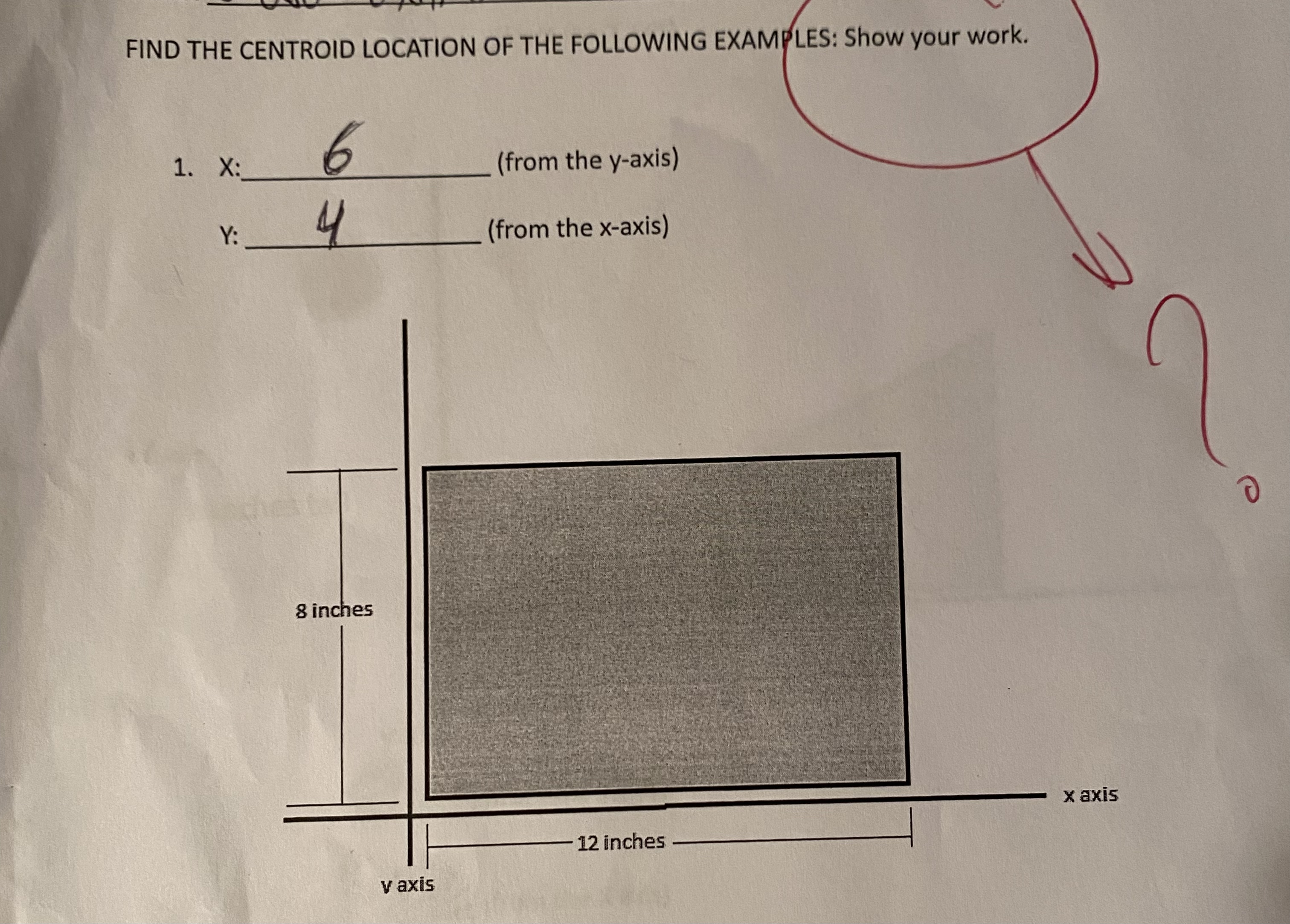 Solved FIND THE CENTROID LOCATION OF THE FOLLOWING EXAMPLES: | Chegg.com