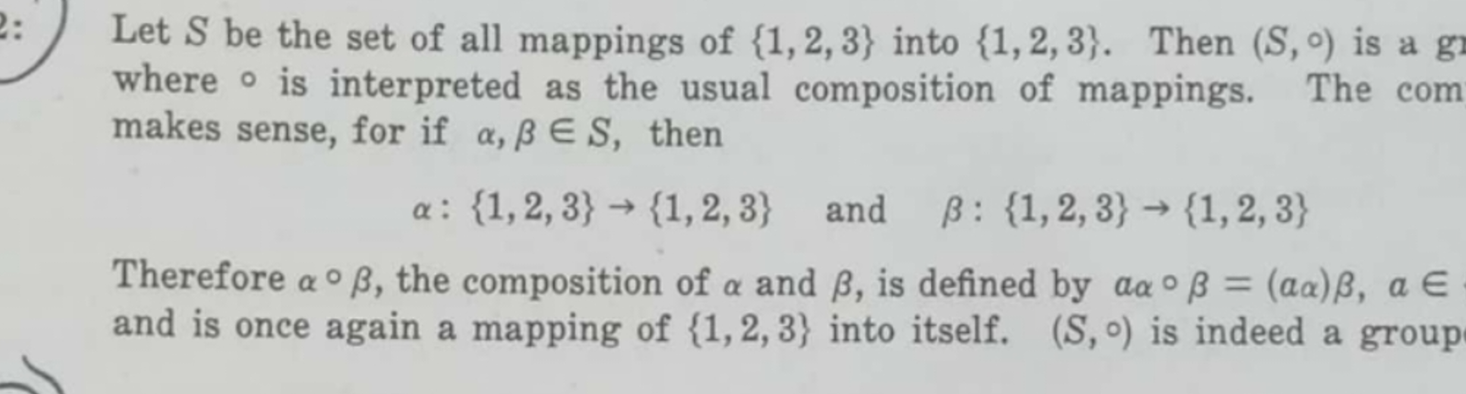 Solved Let S ﻿be the set of all mappings of {1,2,3} ﻿into | Chegg.com